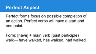 Tense and Aspect | PPTX