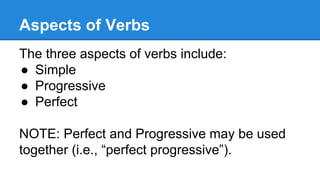 Tense and Aspect | PPTX
