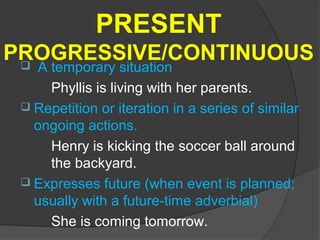 Tense and aspect -clt framework | PPT