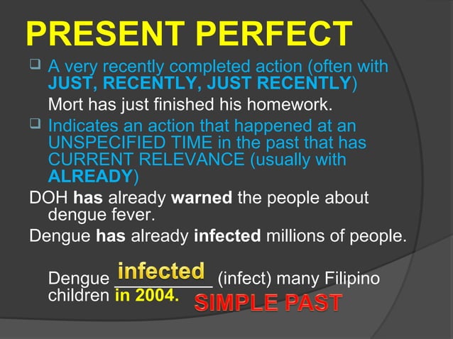 Tense and aspect -clt framework | PPT