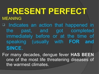 Tense and aspect -clt framework | PPT