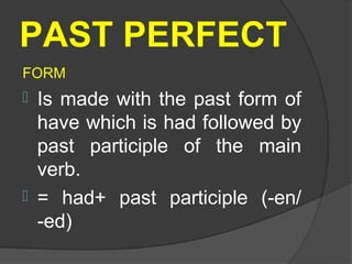 Tense and aspect -clt framework | PPT