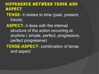 Tense and aspect -clt framework | PPT