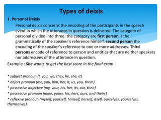 Tense and deixis | PPTX