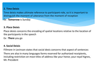 Tense and deixis | PPTX