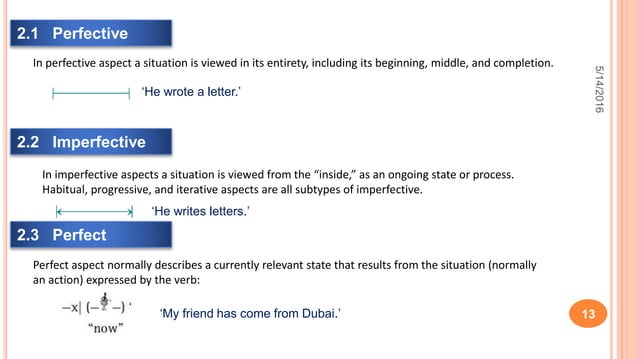 Tense, aspect, mood and evidentiality | PPTX