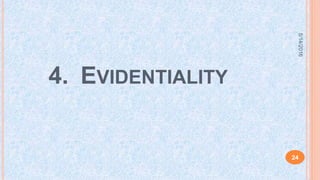 Tense, aspect, mood and evidentiality | PPTX
