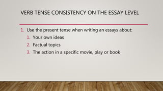 Tense consistency | PPTX