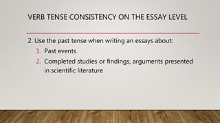 Tense consistency | PPTX