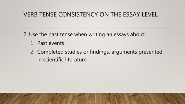 Tense consistency | PPTX