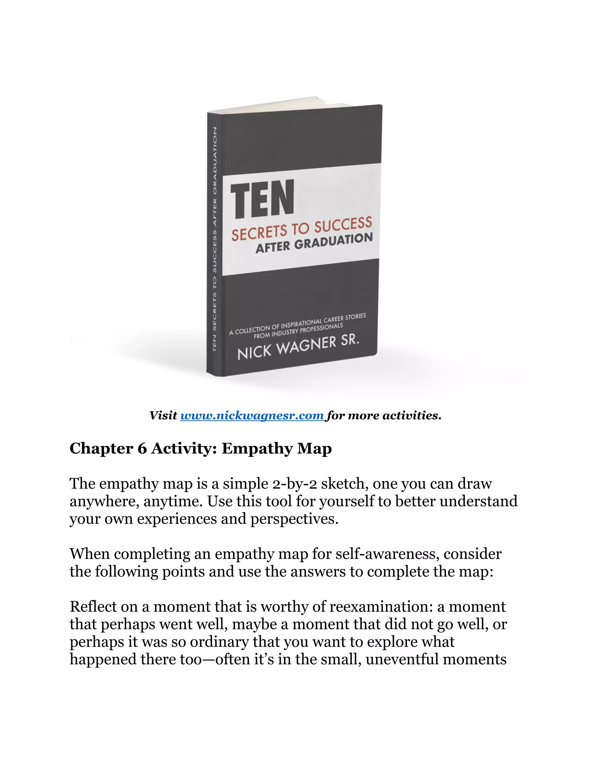 Ten Secrets to Success After Graduation - Empathy Map | PDF