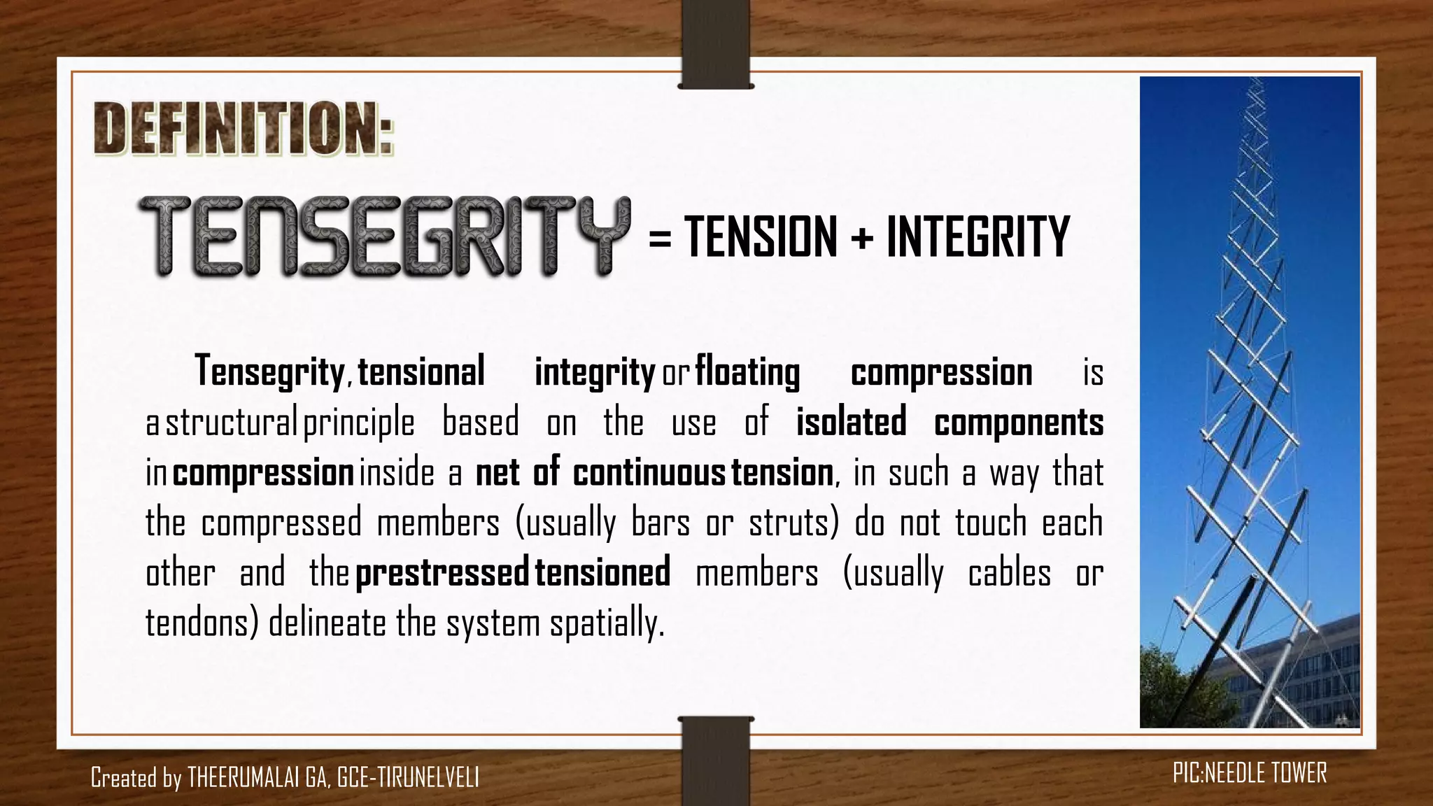 TENSEGRITY - Smart Structures - G@T | PPT