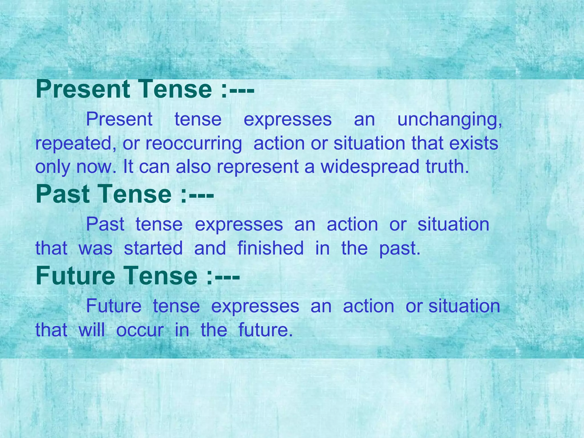 Tenses | PPT