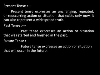 Tenses | PPTX