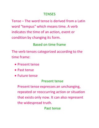 Tenses | DOCX