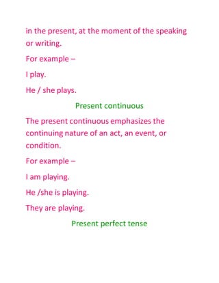 Tenses | DOCX