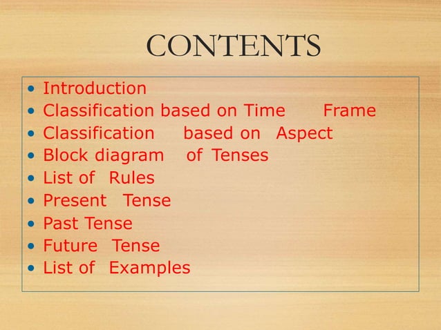 english grammar topic tenses - tense 1 to tense 12 | PPT