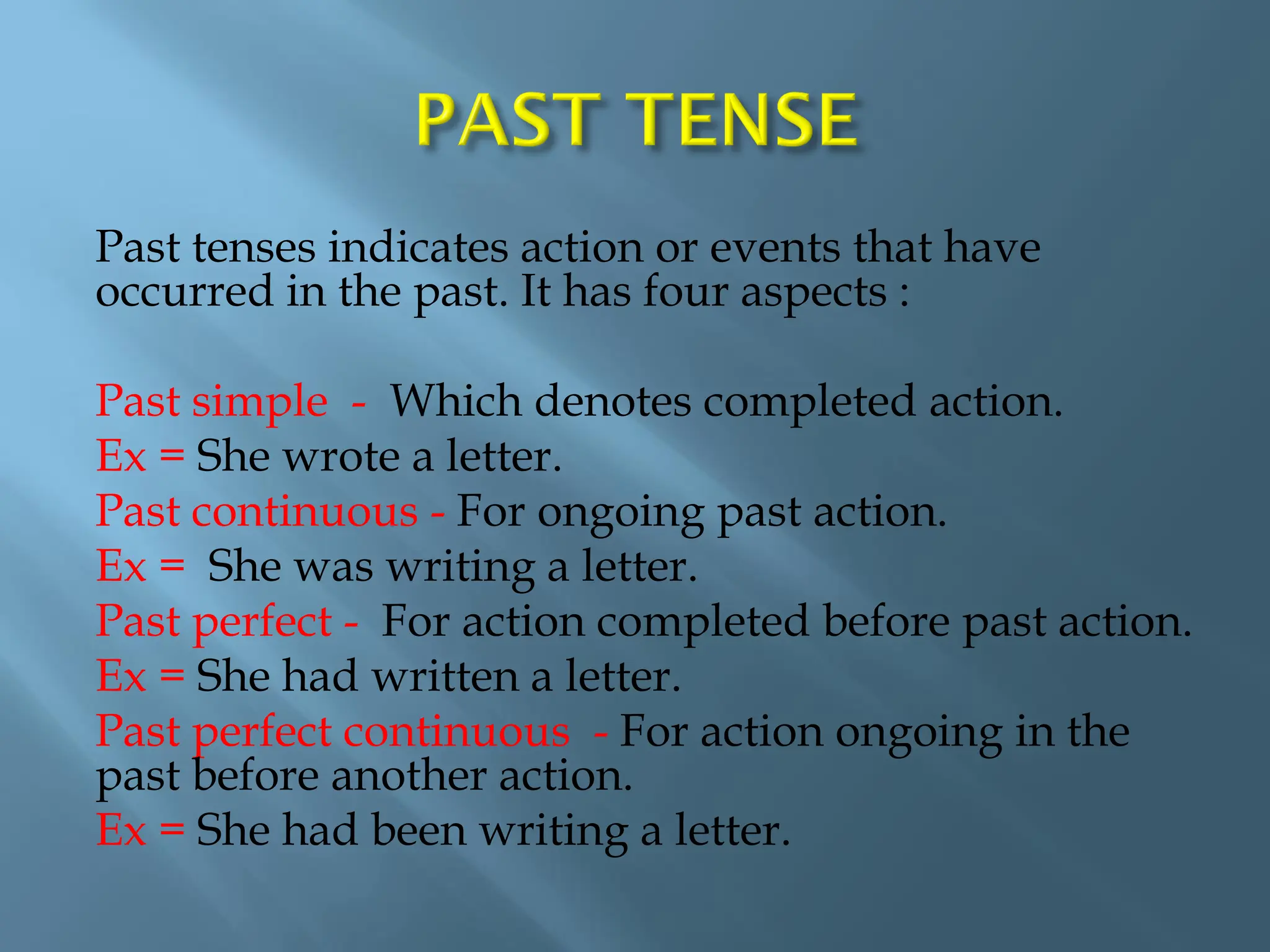 Explanation of the grammar topic TENSES.pdf | Events