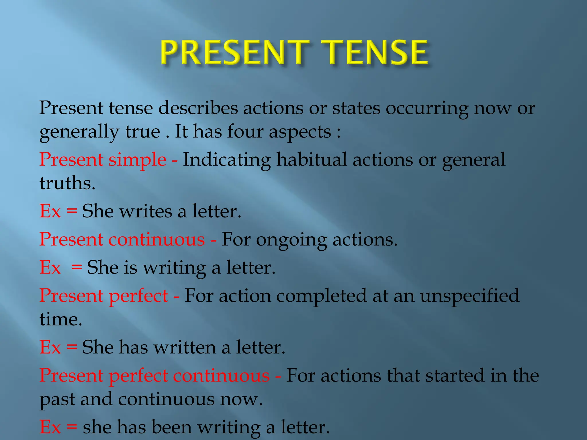 Explanation of the grammar topic TENSES.pdf | Events