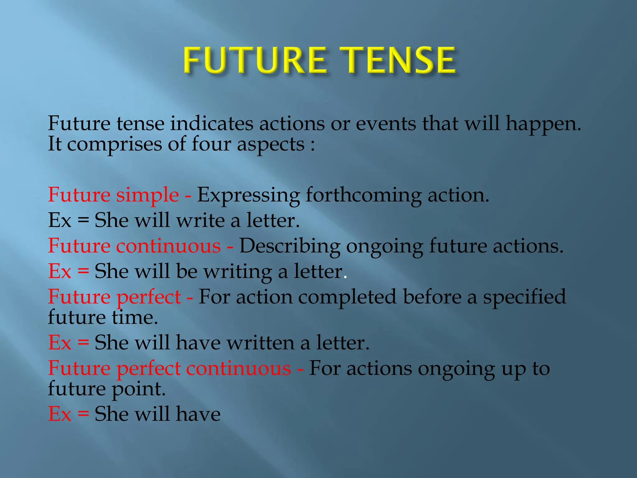 Explanation of the grammar topic TENSES.pdf | Events