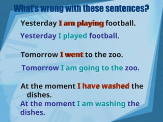 simple tenses of verb power point presentation | PPT