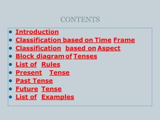 TENSES past present and future tenses with examples and structures | PPT