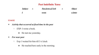 information of TENSES from past to future | PPTX