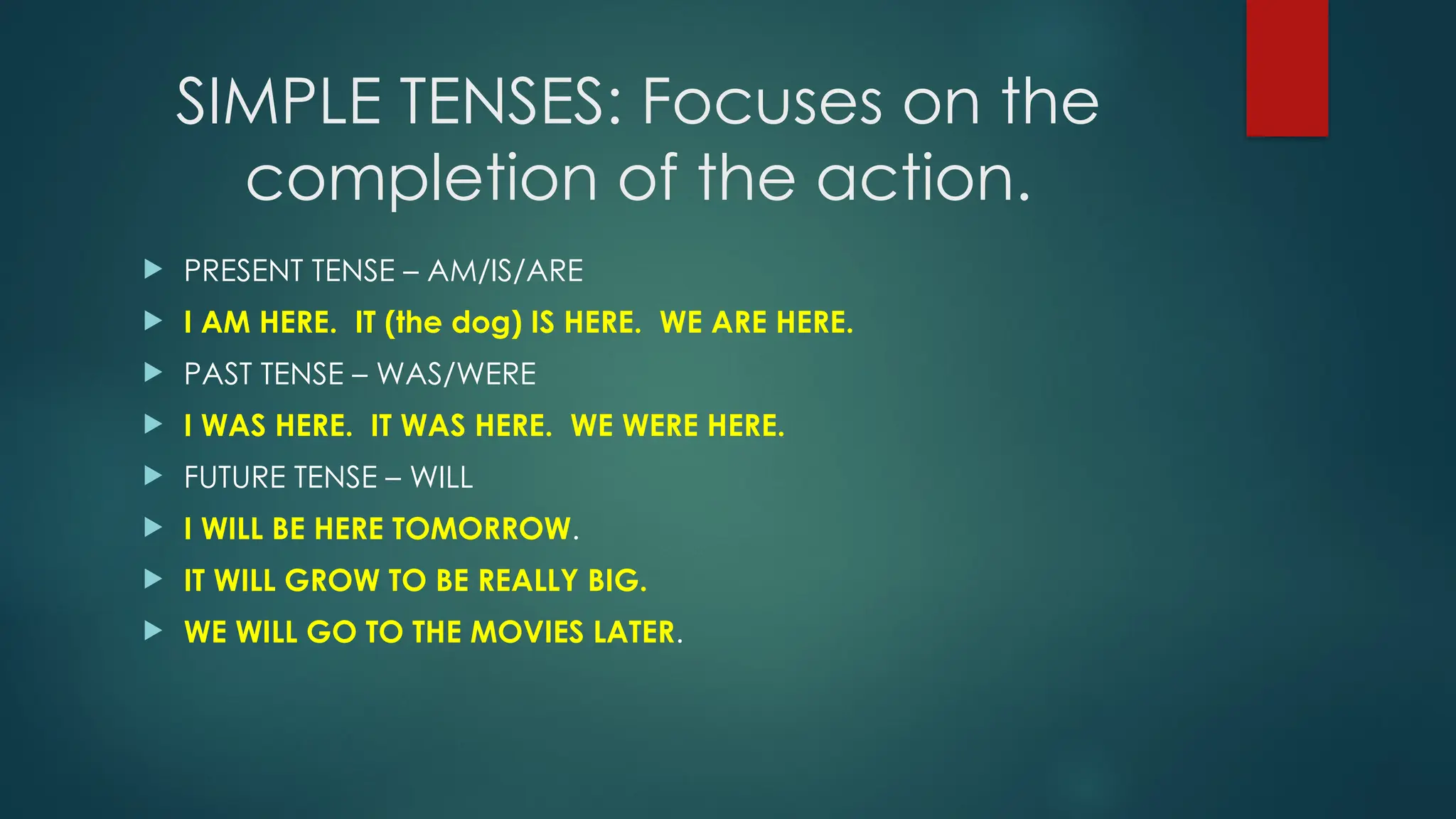 All Four Verb TENSES For English Grammar PPTX All Four Verb TENSES For English Grammar PPTX