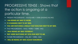 All four verb TENSES for English grammar | PPTX