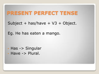 Tenses in English | PPTX