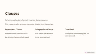 Using Tenses-Phrase-and-Clauses in English | PPT