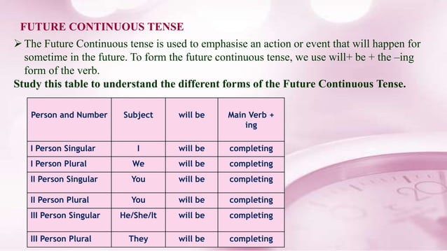 Tenses - Continuous Form | PPTX