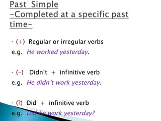Tenses and auxiliary verbs | PPT
