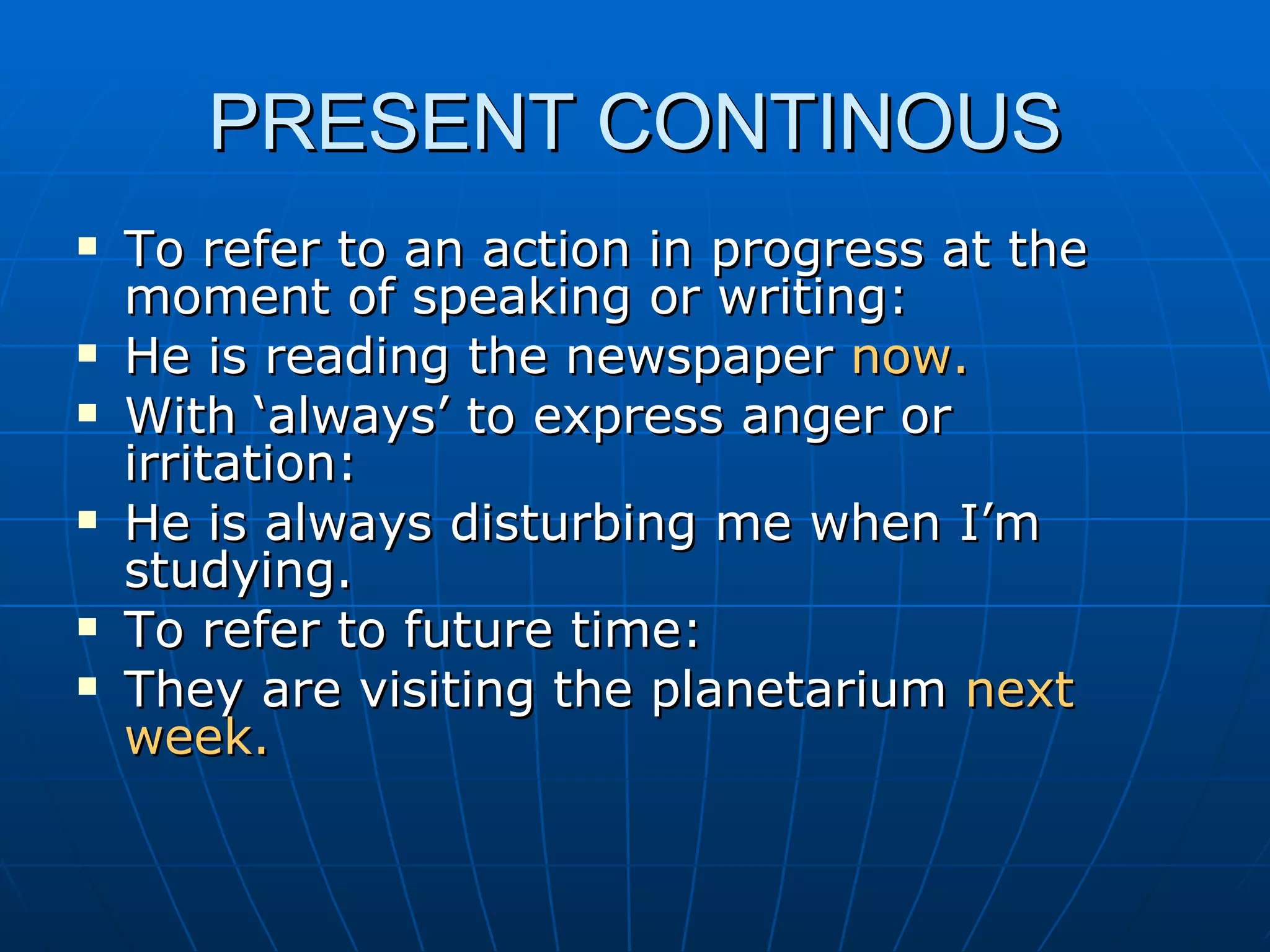 Tenses and its uses | PPT