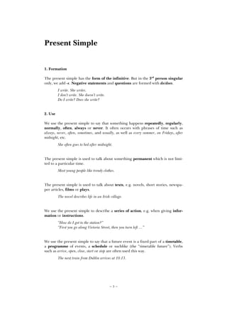 Tenses booklet | PDF