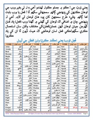 Tenses course in sindhi language (EDUCATE SINDH) | PDF