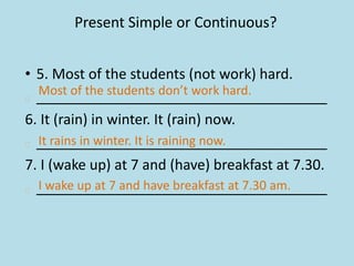 Tense exercises | PPTX