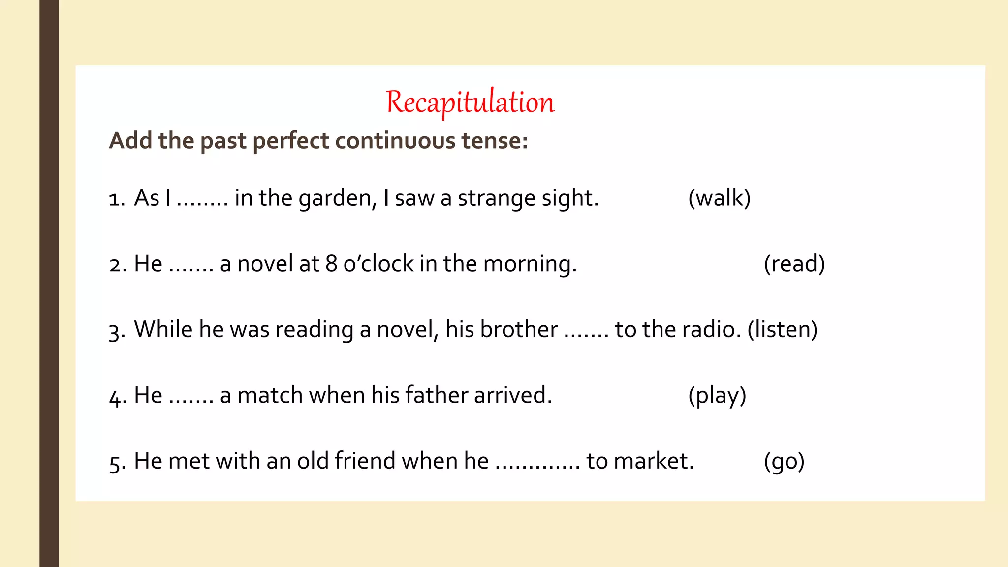 Tenses for x New | PPTX