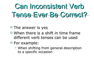 Tense Shifts | PPT