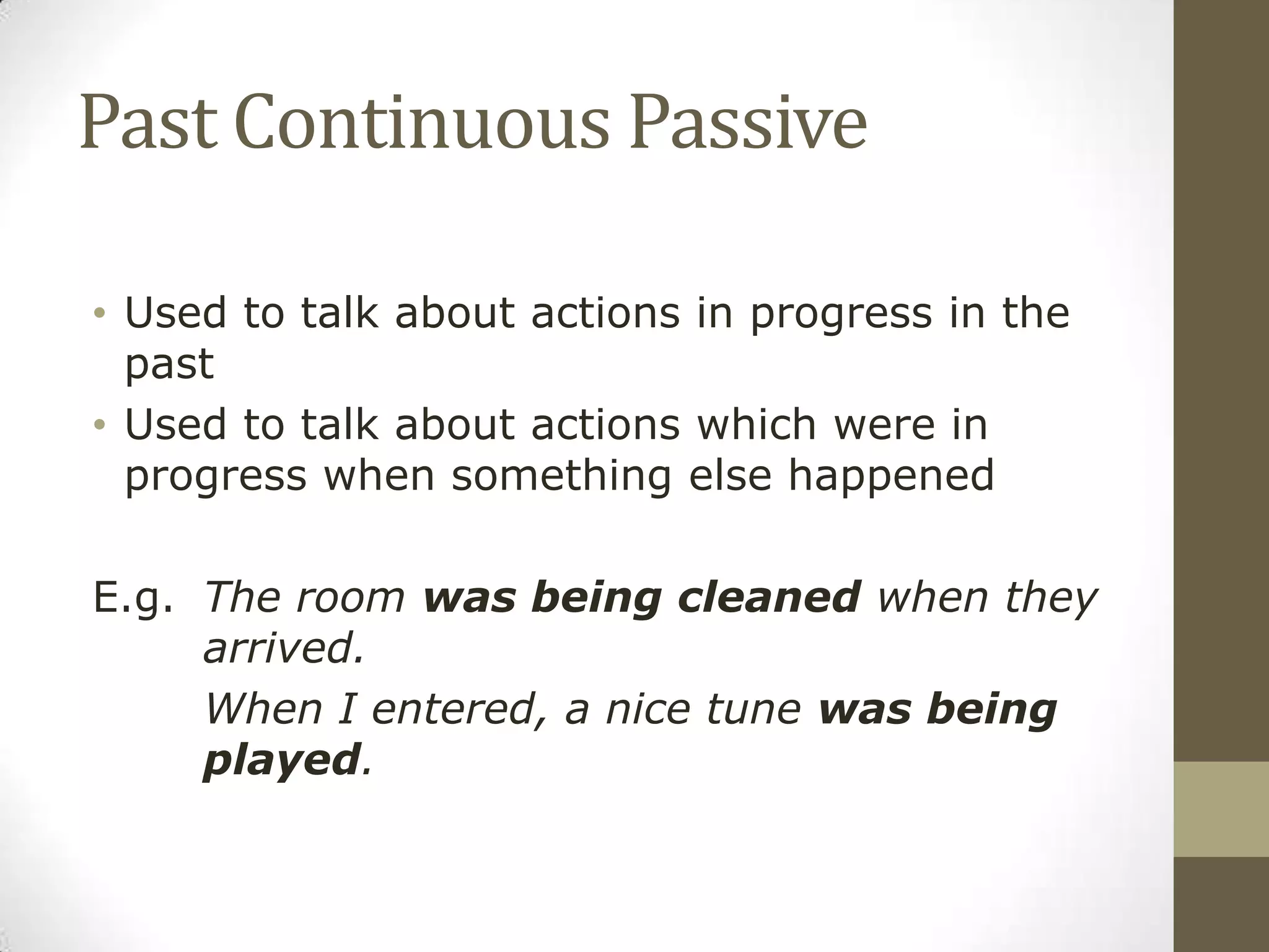 Tenses in Passive Voice | PPTX