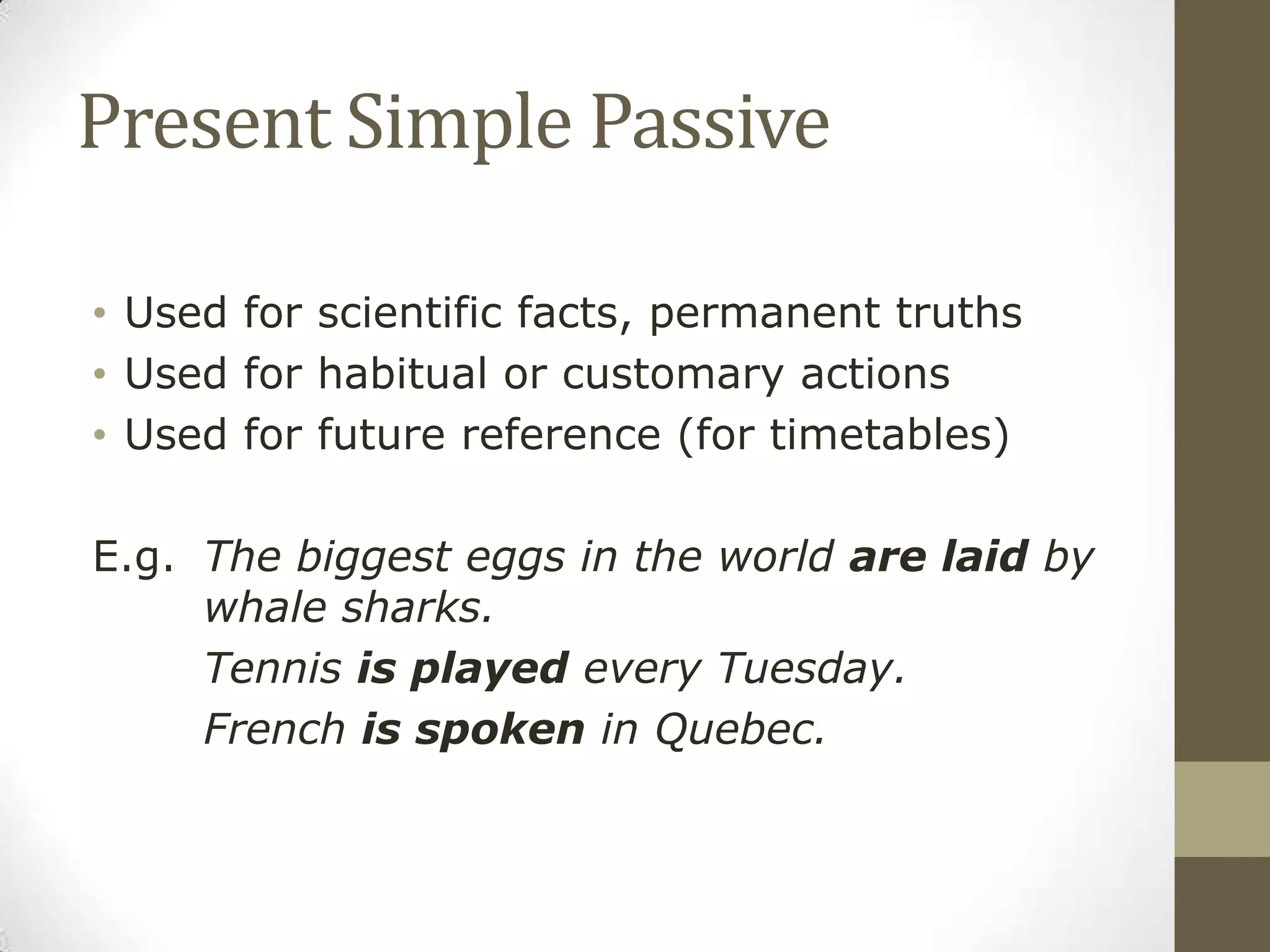 Tenses in Passive Voice | PPTX