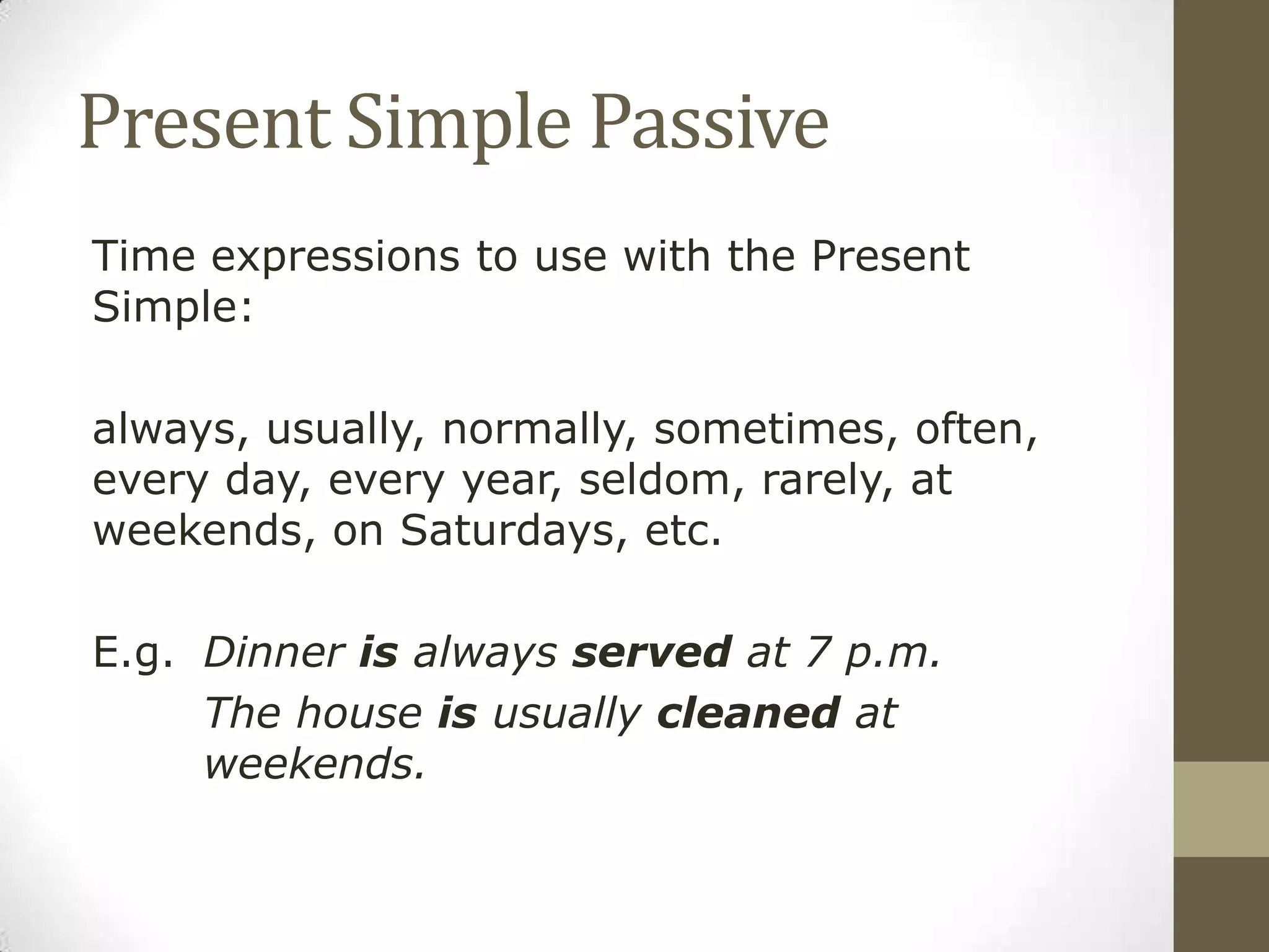 Tenses in Passive Voice | PPTX