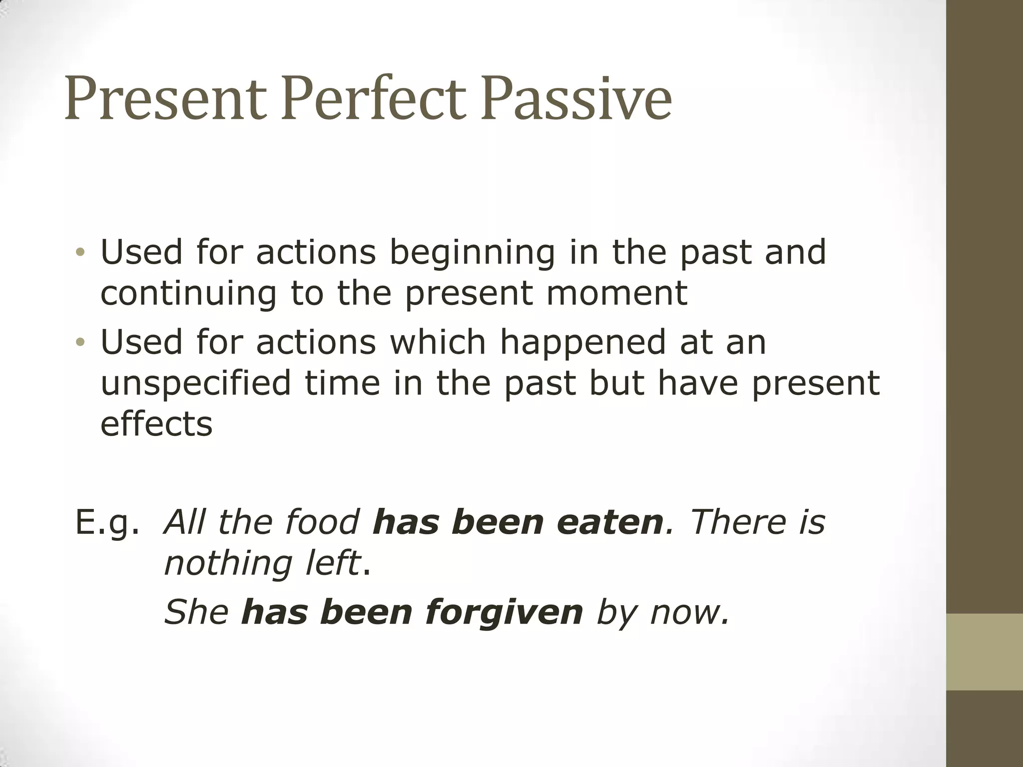 Tenses in Passive Voice | PPTX
