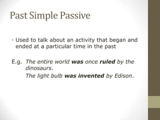 Tenses in Passive Voice | PPTX