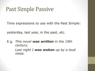 Tenses in Passive Voice | PPTX