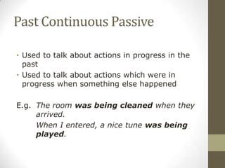 Tenses in Passive Voice | PPTX