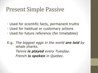 Tenses in Passive Voice | PPTX