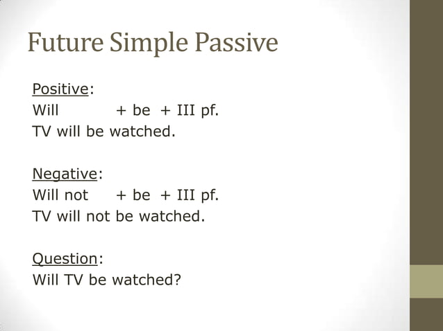Tenses in Passive Voice | PPTX
