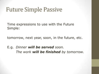 Tenses in Passive Voice | PPTX