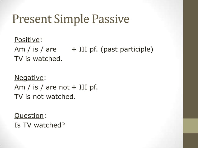 Tenses in Passive Voice | PPTX